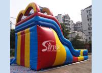 China 18 ft high adults colorful double lane inflatable slide for outdoor enterainment for sale