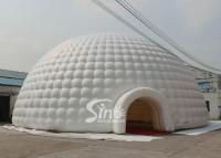 China 18m White Giant Inflatable Igloo Dome Tent with 3 Tunnel Entrances for Parties for sale