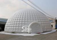 China 18m White Giant Inflatable Igloo Dome Tent with 3 Tunnel Entrances for Parties for sale