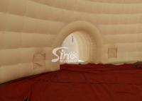 China 18m White Giant Inflatable Igloo Dome Tent with 3 Tunnel Entrances for Parties for sale