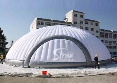 China 200 Person 18m Diameter Round Giant White Inflatable Dome Tent with Removable Doors for sale