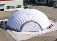 China 200 Person 18m Diameter Round Giant White Inflatable Dome Tent with Removable Doors for sale