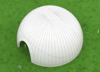 China 200 Person 18m Diameter Round Giant White Inflatable Dome Tent with Removable Doors for sale