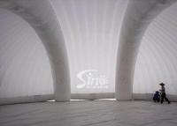 China 200 Person 18m Diameter Round Giant White Inflatable Dome Tent with Removable Doors for sale