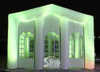 China 12x6m Inflatable Wedding Party Tent with LED Lights Movable Doors Windows for sale