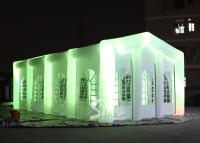 China 12x6m Inflatable Wedding Party Tent with LED Lights Movable Doors Windows for sale