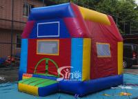 China Indoor Kids Small Bouncy Castle 3.7x3.0x3.0m with Pillars and Obstacle Lead Free PVC Tarpaulin for sale