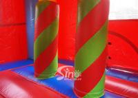 China Indoor Kids Small Bouncy Castle 3.7x3.0x3.0m with Pillars and Obstacle Lead Free PVC Tarpaulin for sale