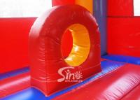China Indoor Kids Small Bouncy Castle 3.7x3.0x3.0m with Pillars and Obstacle Lead Free PVC Tarpaulin for sale