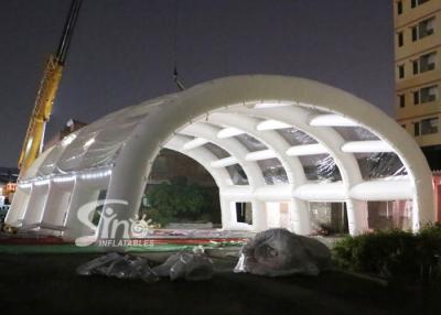 China 20x15m White Giant Inflatable Stage Tent with Removable Top Cover and Windows for sale