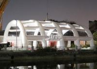 China 20x15m White Giant Inflatable Stage Tent with Removable Top Cover and Windows for sale