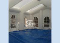 China 12x8m Rectangle White Wedding Party Inflatable Tent with Big Windows PVC Tarpaulin for sale