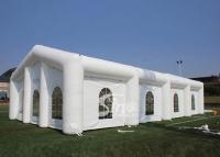 China 12x8m Rectangle White Wedding Party Inflatable Tent with Big Windows PVC Tarpaulin for sale