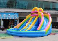 China 21x21 ft Kids Banzai Inflatable Water Pool Slide EN14960 Certified Lead Free PVC Tarpaulin for sale