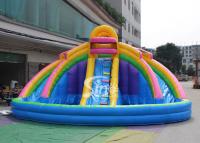 China 21x21 ft Kids Banzai Inflatable Water Pool Slide EN14960 Certified Lead Free PVC Tarpaulin for sale