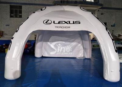 China 4x4m Lexus portable airtight inflatable dome tent digitally printed completely with removable doors for sale