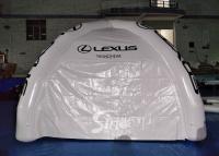 China 4x4m Lexus portable airtight inflatable dome tent digitally printed completely with removable doors for sale