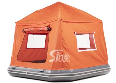 China 8'x8' enclosed airtight inflatable floating tent made of drop stitch material for water camping for sale