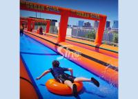 China 1000ft Commercial Double Lane Inflatable Water Slip N Slide 610g PVC for Outdoor Parties for sale
