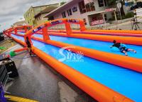 China 1000ft Commercial Double Lane Inflatable Water Slip N Slide 610g PVC for Outdoor Parties for sale