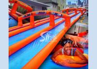 China 1000ft Commercial Double Lane Inflatable Water Slip N Slide 610g PVC for Outdoor Parties for sale