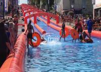 China 1000ft Commercial Double Lane Inflatable Water Slip N Slide 610g PVC for Outdoor Parties for sale