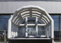 China 6x5m Exhibition Airtight Inflatable Stage Cover Tent with Transparent PVC Top for sale
