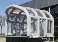 China 6x5m Exhibition Airtight Inflatable Stage Cover Tent with Transparent PVC Top for sale