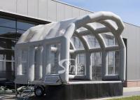 China 6x5m Exhibition Airtight Inflatable Stage Cover Tent with Transparent PVC Top for sale
