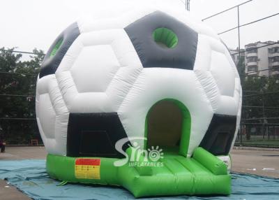 China Commercial Outdoor Football Shape Kids Inflatable Bouncy Castle 5x4.5x5.7m EN14960 for sale