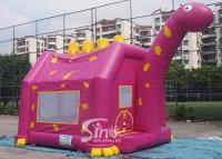 China Dino Inflatable Bouncy Castle 4.5m x 4.5m Outdoor Playground with Obstacles PVC Tarpaulin for sale
