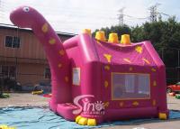 China Dino Inflatable Bouncy Castle 4.5m x 4.5m Outdoor Playground with Obstacles PVC Tarpaulin for sale