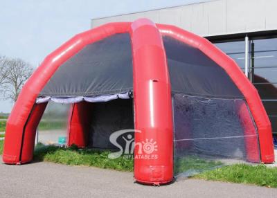 China 8m Diameter 5 Leg Outdoor Movable Inflatable Camping Tent with 4 Transparent Velcro Doors for sale