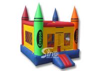 China 13x13 Rainbow Kids Crayon Bounce House 2.5m x 2.0m Removable Cover Lead Free PVC for sale