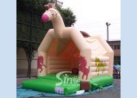 China Commercial Inflatable Bouncy Castle 4.5m x 4.5m Kids Horse Jumping House 0.55mm PVC Tarpaulin CE Certified for sale