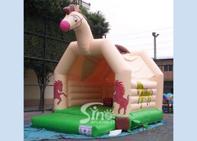 China Commercial Inflatable Bouncy Castle 4.5m x 4.5m Kids Horse Jumping House 0.55mm PVC Tarpaulin CE Certified for sale