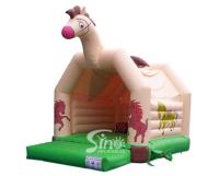 China Commercial Inflatable Bouncy Castle 4.5m x 4.5m Kids Horse Jumping House 0.55mm PVC Tarpaulin CE Certified for sale