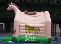 China Commercial Inflatable Bouncy Castle 4.5m x 4.5m Kids Horse Jumping House 0.55mm PVC Tarpaulin CE Certified for sale