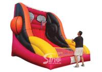 China Custom made giant inflatable basketball throwing with hoop for indoor games for sale