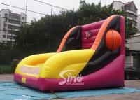 China Custom made giant inflatable basketball throwing with hoop for indoor games for sale