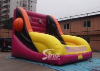 China Custom made giant inflatable basketball throwing with hoop for indoor games for sale