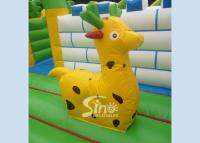China 6x5m EN71 Certified Giraffe Inflatable Jumping Castle 610g PVC Tarpaulin for sale