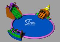 China Commercial Inflatable Water Park Octopus Theme 20m Pool 7m Slide for Summer Rental Business for sale