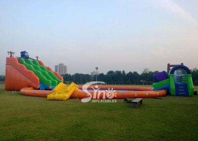 China Giant Inflatable Water Park 20m Pool with 7m Octopus Slide for Commercial Use for sale