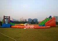 China Giant Inflatable Water Park 20m Pool with 7m Octopus Slide for Commercial Use for sale