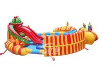 China Giant Inflatable Water Park with Dragon Slide 20m Pool 8m High for Commercial Use for sale