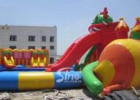 China Giant Inflatable Water Park with Dragon Slide 20m Pool 8m High for Commercial Use for sale