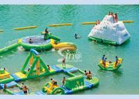 China 40x32m Giant Inflatable Floating Water Park with Iceberg Spinner and Seesaw for Kids and Adults for sale