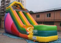China 19' custom made colorful inflatable dry slide with lead free material for sale