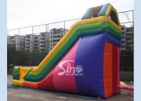 China 19' custom made colorful inflatable dry slide with lead free material for sale